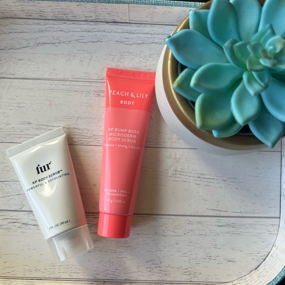 peach and lily | Bath & Body | Fur And Kp Bump Boss Body Scrub Set ...